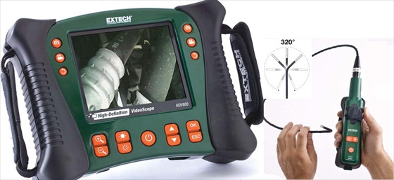 Različne kombinacije opreme EXTECH HDV inšpekcijske HD video kamere: